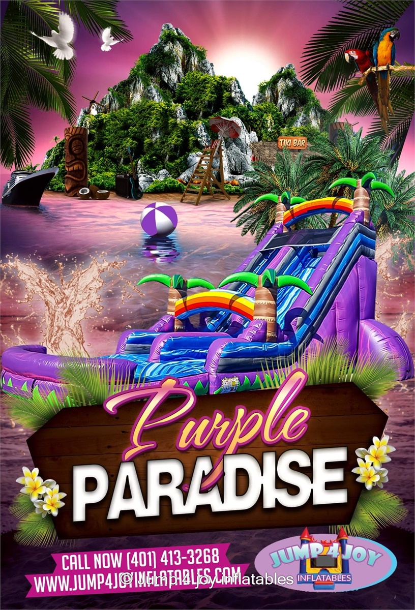 Purple Paradise Waterslide - Hire in Rhode Island and Massachusetts ...